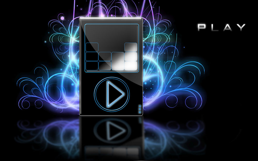 Обои на рабочий стол Музыкальный MP3 плеер (Play), обои для рабочего ...