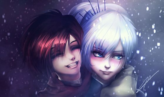 Обои на рабочий стол Ruby Rose / Руби Роуз и Weiss Shnee / Вайс Шни из ...