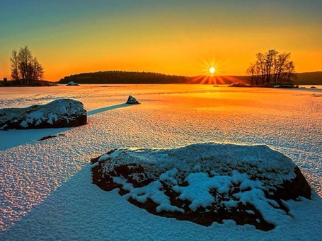 Фото Красивый зимний пейзаж