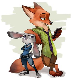 Фото Джуди Хопс / Judy Hopps и Ник Уайлд / Nick Wilde из мультфильма ...