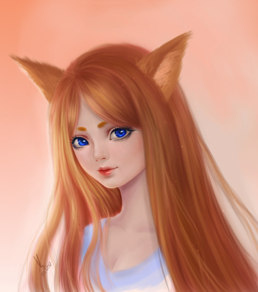 Фото Голубоглазая девушка с ушками, by JiDu276