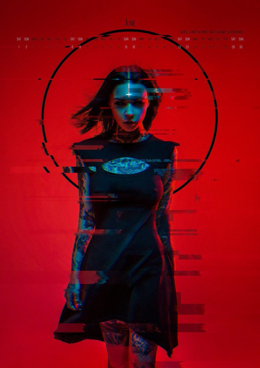 Фото Косплей-модель Anna Batman в образе Neon Witch / Неоновой Ведьмы ...