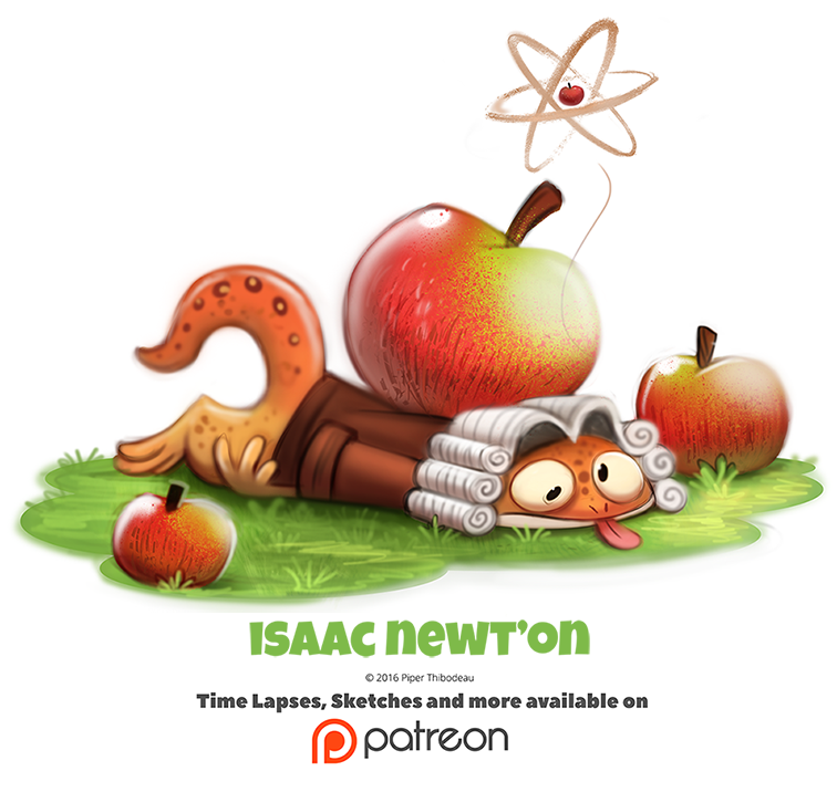Фото Ящерка изображающая Исаака Ньютона (Isaac Newton), by Cryptid ...