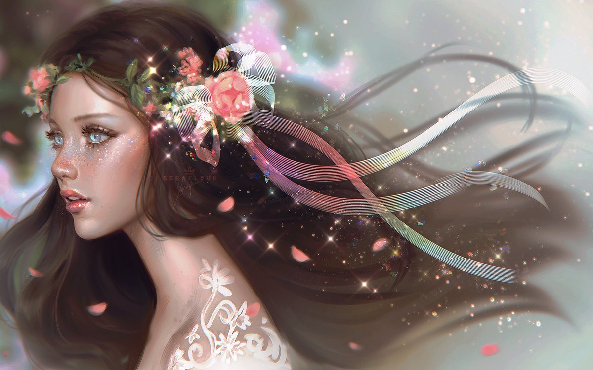 Фото Serafleur@deadlinesвЂЏ Девушка с цветами на волосах, by serafleur