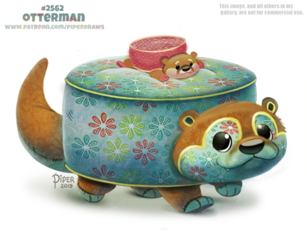 Фото Две выдры на белом фоне (Otterman), by Cryptid-Creations