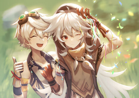 Фото Bennett / Беннет и Razor / Рейзор из игры Genshin Impact