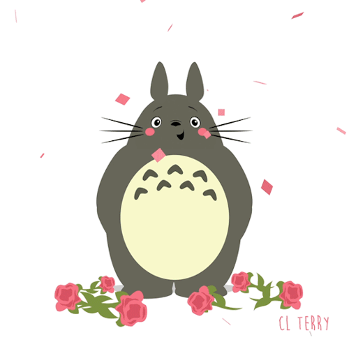 Гиф анимация Totoro / Тоторо из аниме Tonari no Totoro / Мой сосед ...