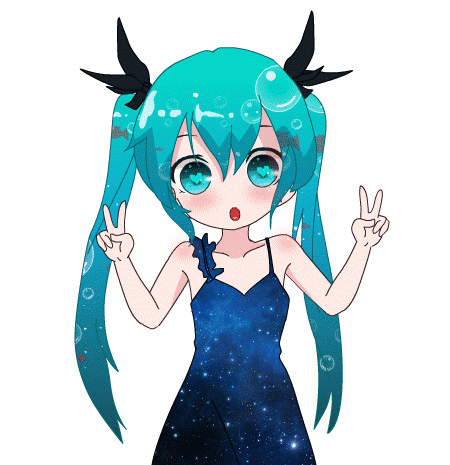 Гиф анимация Vocaloid Hatsune Miku / Вокалоид Хатсунэ Мику